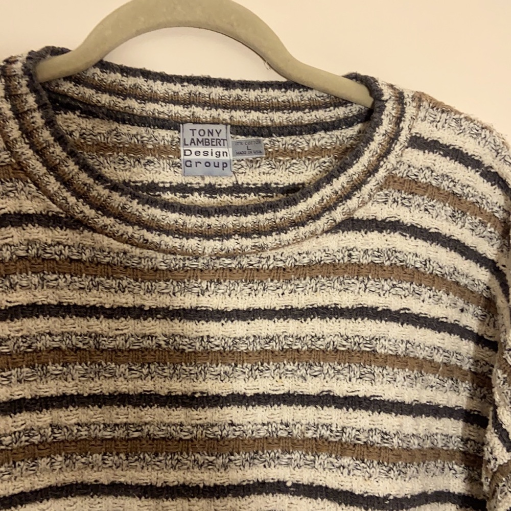 Tony Lambert Design Group Men’s Vintage Striped Knit … - Gem